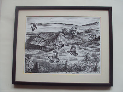 1997 Print "Prairie Partridge" by Donna Val Hodgins. Signed by the ...