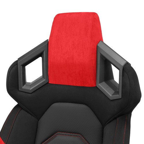 [Pure Series]Pure Black+Red Reclinable PVC Racing Seats Car Seats Pair ...