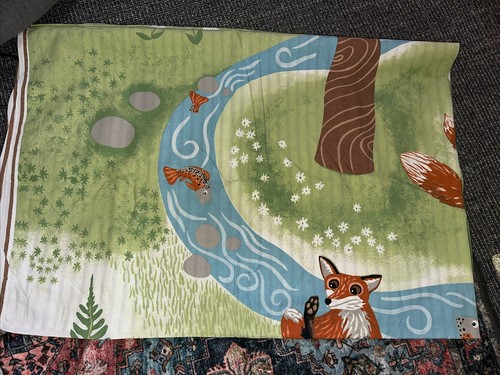 Ikea Vandring Rav Twin Duvet Cover Woodland Animals Fox Owl Hedgehog ...