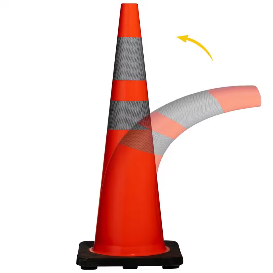 36 In. Orange PVC Reflective Traffic Safety Cone | eBay