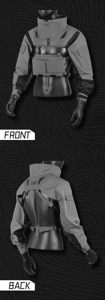 Tactical Combat Uniform Jacket with Triple Mag Pouch Lightweight Chest ...