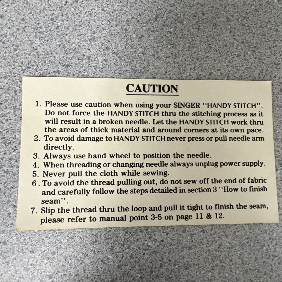 Singer Handy Stitch CEX300KD Portable Repairs Sews Stitch Battery ...