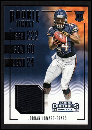 2016 Panini Contenders Rookie Ticket Swatches #18 Jordan Howard Jersey ...
