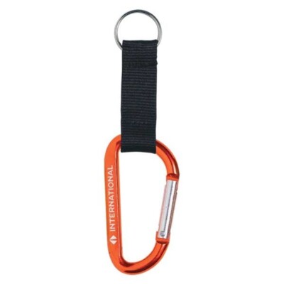 International Trucks Black & Orange 8MM Carabinber Split Ring Keychain ...
