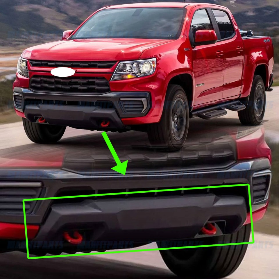 Front Bumper Fascia Skid Plate Black For 2021-2022 Chevrolet Colorado ...