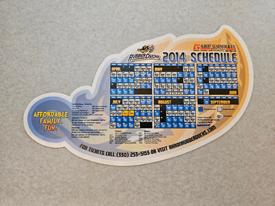 MS20 Akron Rubber Ducks 2014 EL Baseball Magnet Schedule - Albert ...