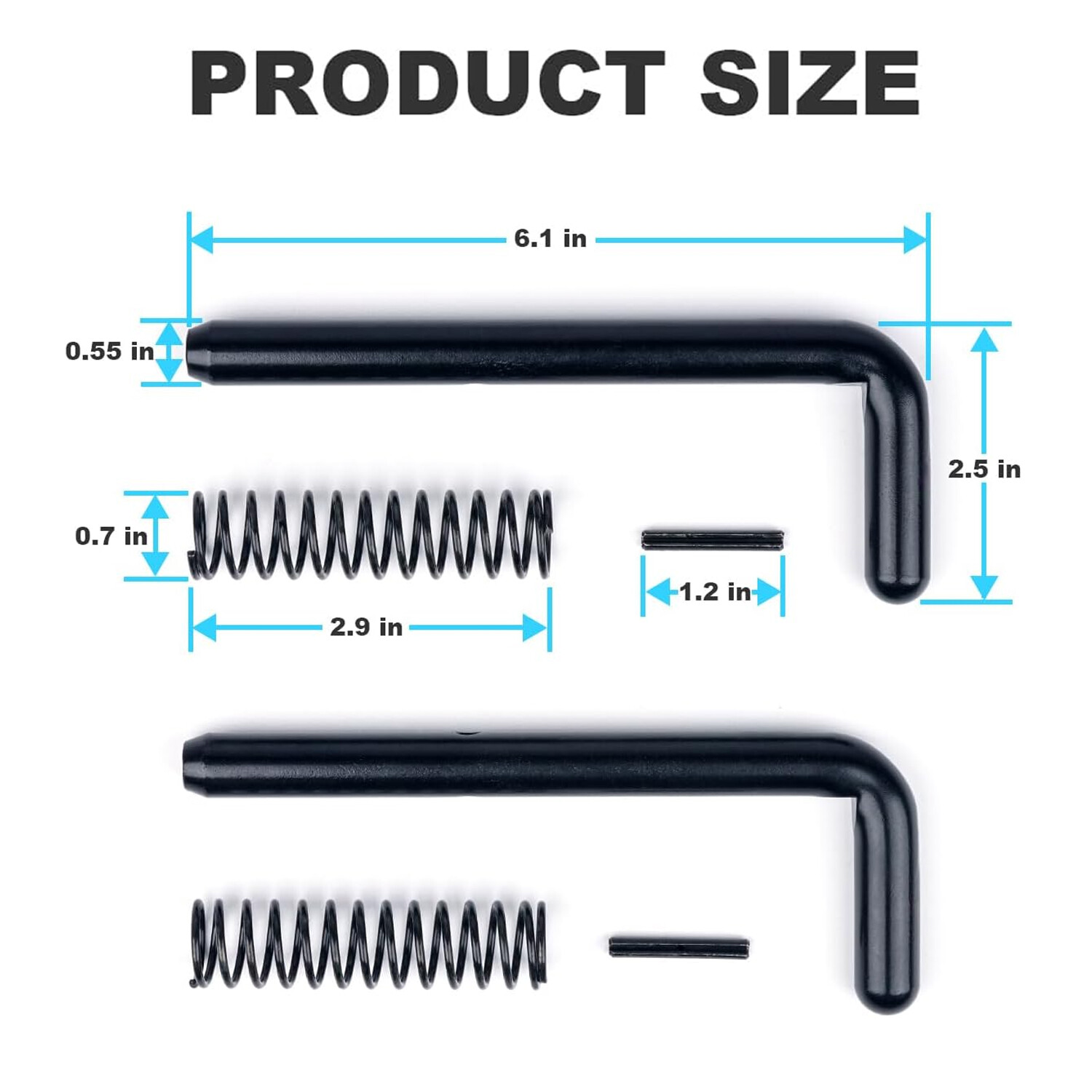 2X Heavy Duty Trailer Gate Spring Latch Kit 819T For Carry-On Utility ...