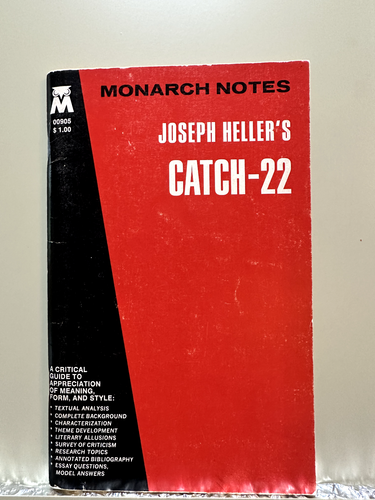 Monarch Notes Catch-22 Joseph Heller | eBay