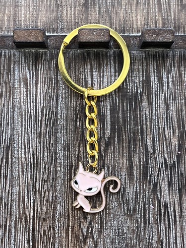Pink Cat Keychain | eBay