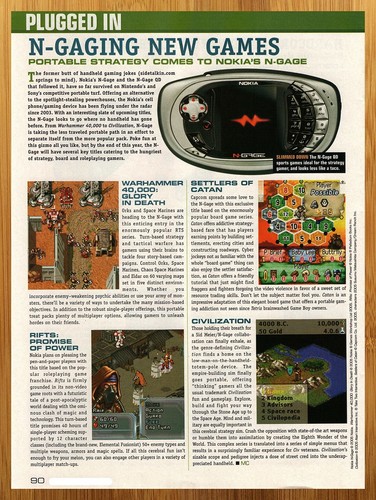 2005 Nokia N-Gage Print Ad/Poster Warhammer 40k Catan Rifts Game Promo Art 00s | eBay