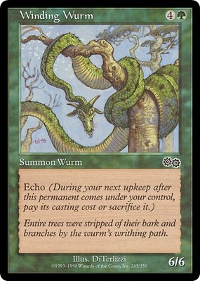 WINDING WURM x4 mtg LP Urza's Saga 4 Common | eBay