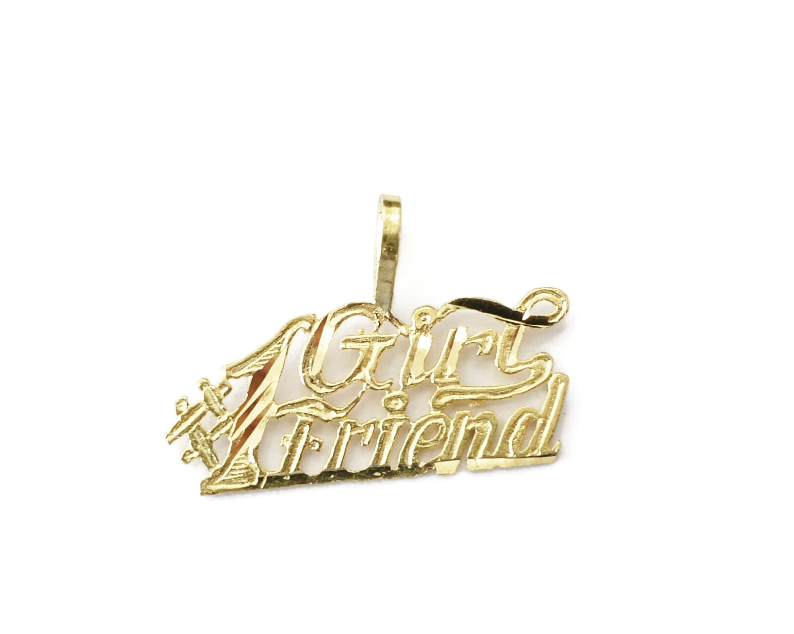 14K Yellow Gold #1 Number One Girl Friend Pendant Nec… - Gem