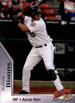 2008 Buffalo Bisons Choice 12 Aaron Herr Lancaster Pennsylvania PA ...