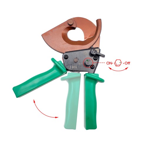 Ratchet Cable Scissors Manual Cable Cutter for 300MM2 Copper and ...