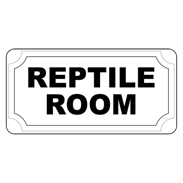 Reptile Room Black Retro Vintage Style Metal Sign - 8 In X 12 In With ...