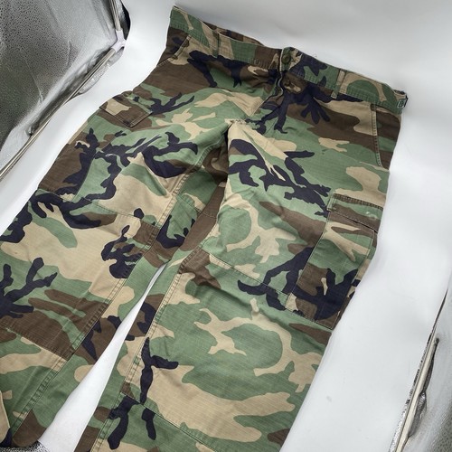 Military Army Cargo Pants Hot Weather Large Regular Woodland Camo BDU ...