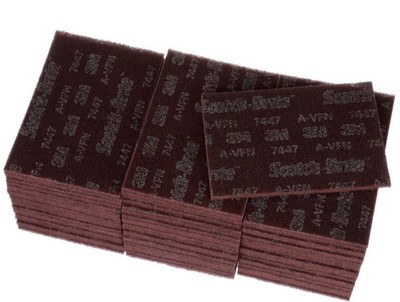 3M 7447 7447B Scotch-Brite™ Maroon Hand Pads, 60 PADS, FREE SHIPPING | eBay