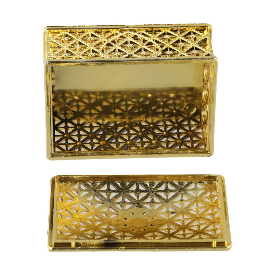 Hollow Design Jewelry Box Electroplated Gold Silver for Desktop and ...
