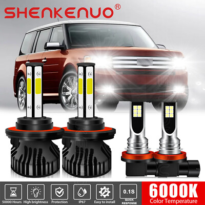 For Ford Flex 2009-2018 Combo 4x LED Headlight Hi/Lo + Fog Light Bulbs ...