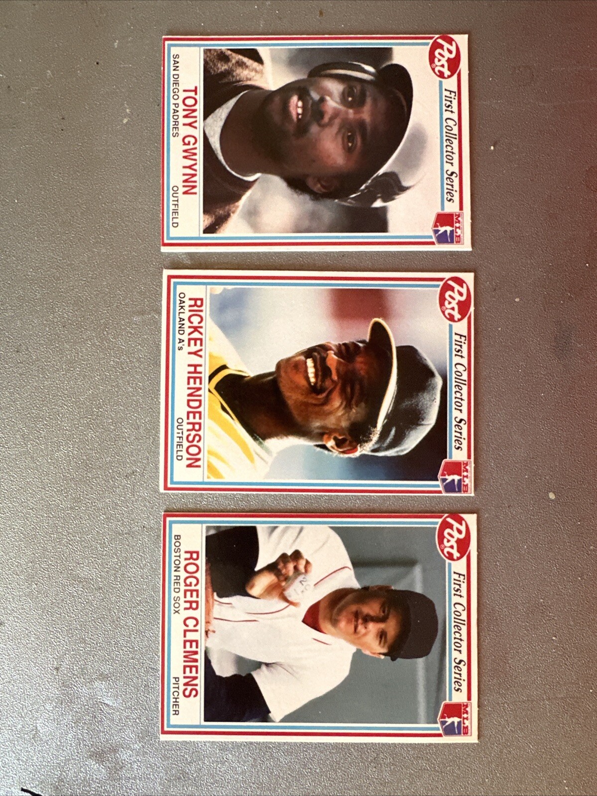 Lot Of3 1990 Post Cereal Baseball Cards Roger Clemens Rickey Henderson ...