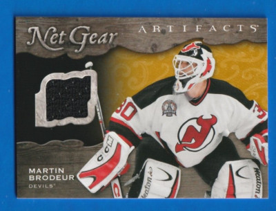 2021-22 Artifacts MARTIN BRODEUR NET GEAR GAME-USED BLACK JERSEY #NG-MB ...