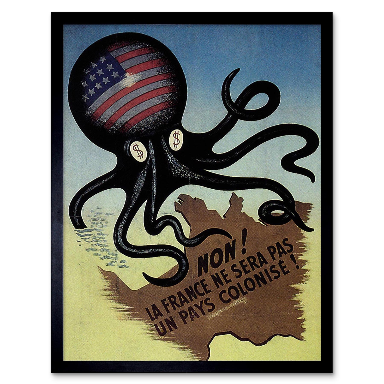 Propaganda Political Propaganda France Colonial America Octopus Framed ...