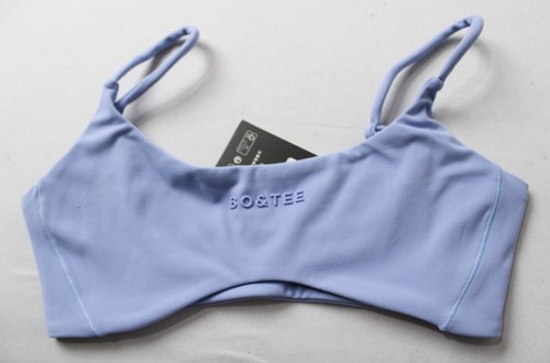 Bo + Tee Women's Scoop Neck Soft Active Sports Bra EJ3 Lavender Blue ...