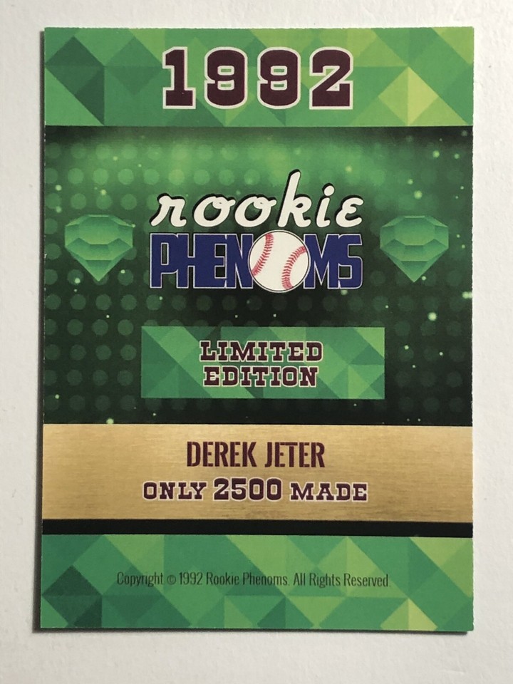 Derek Jeter HOF 1992 Rookie Phenoms ACEO Kalamazoo Giants Lot of 500/ ...