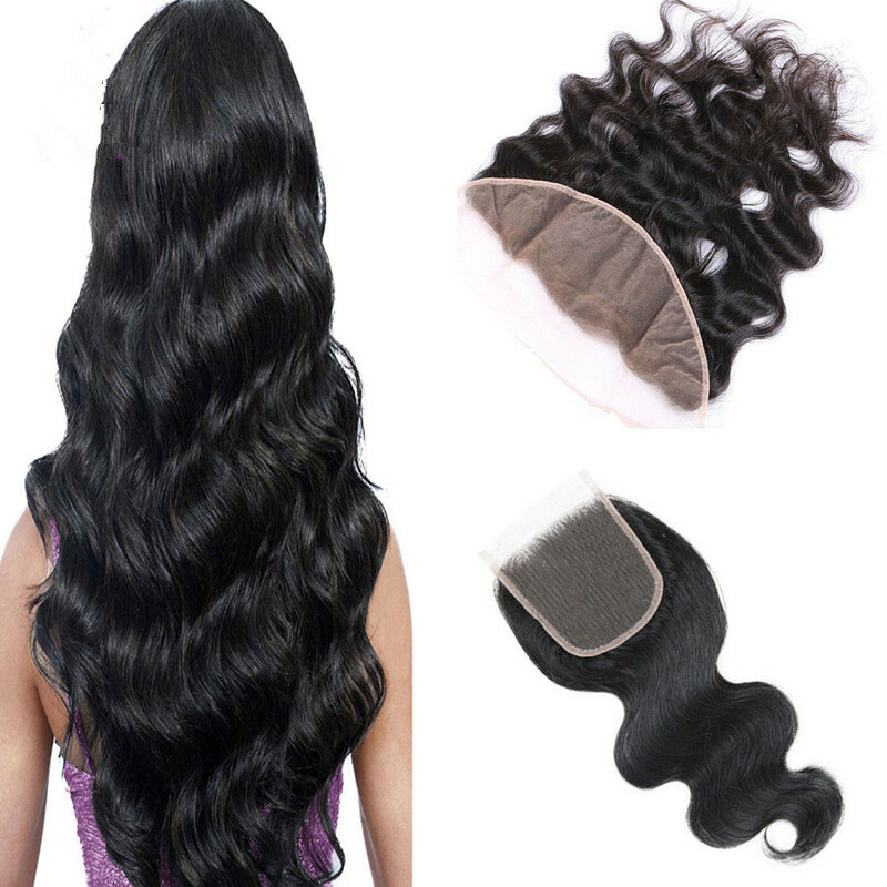 CLEARANCE Body Wave Kinky Curly Straight Human Hair 360 Lace Closure ...