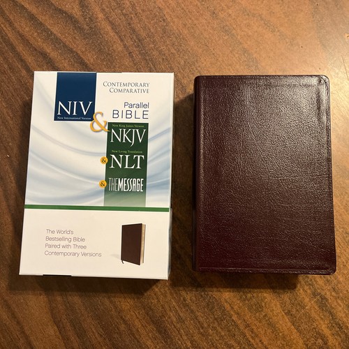 NIV / NKJV / NLT / The Message - Parallel Bible - Bonded Leather - $99. ...