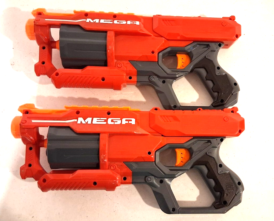 Nerf N-Strike Elite Mega Cycloneshock Blaster 6 Dart Drum Set of 2 | eBay