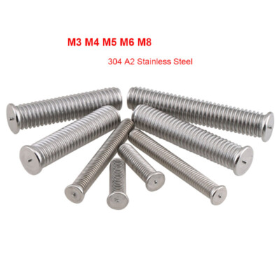 M3 M4 M5 M6 M8 Threaded Welding Studs Spot Welding Screws 304 Stainless ...