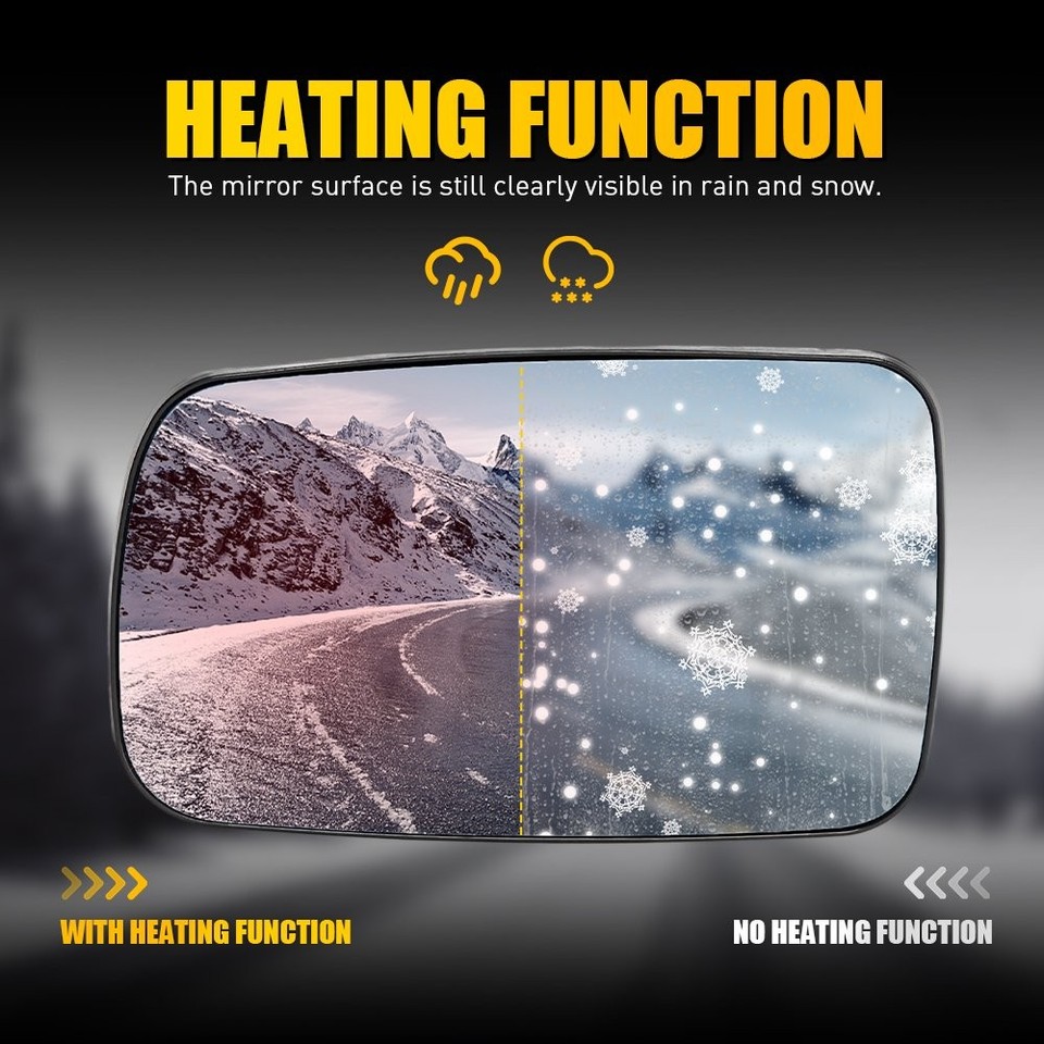 Left Right Side View Mirror Glass Heated Blue Tinted For 2001-06 BMW ...