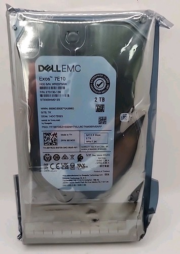 NEW Dell EMC Exos 7E10 2 TB 7.2K Sata III 3.5" ST2000NM012B 2TD130-136 ...
