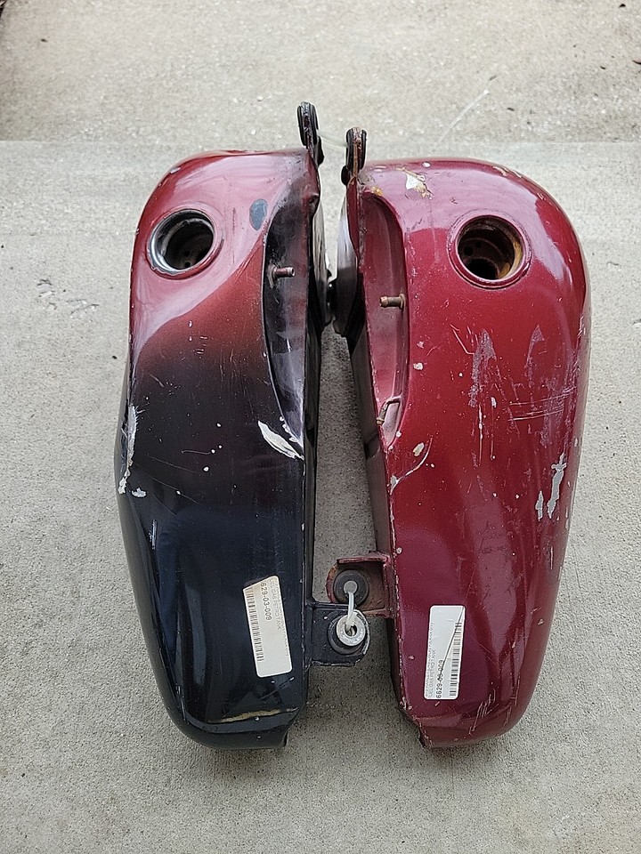 1973 Harley Davidson FX Gas Tanks Fuel Split Tanks AS-IS Dented | eBay