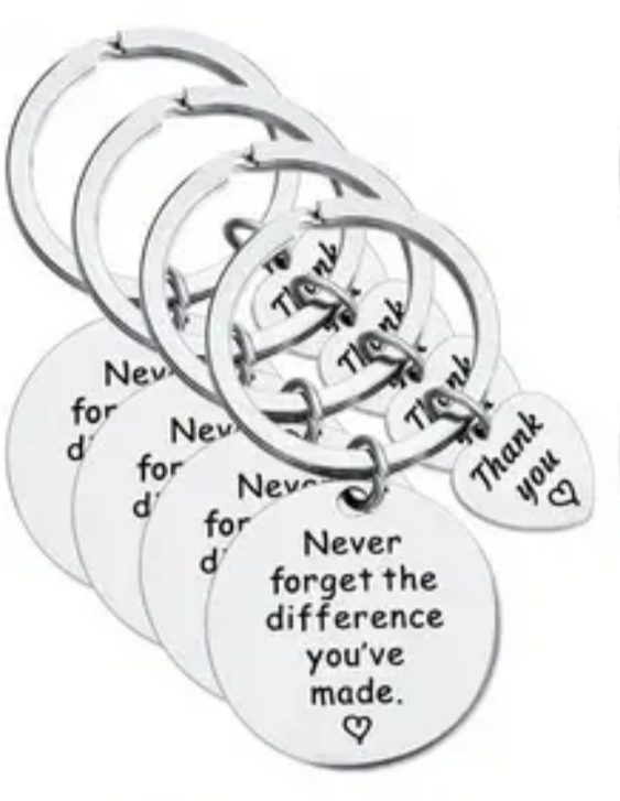 Never Forget The Difference You've Made Thank You Keychain | eBay
