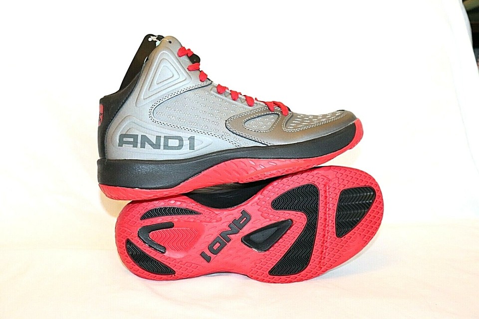 NEW AND1 Men's Athletic Shoe "AND1-Stats" Grey/Red/Black **Choose Your ...
