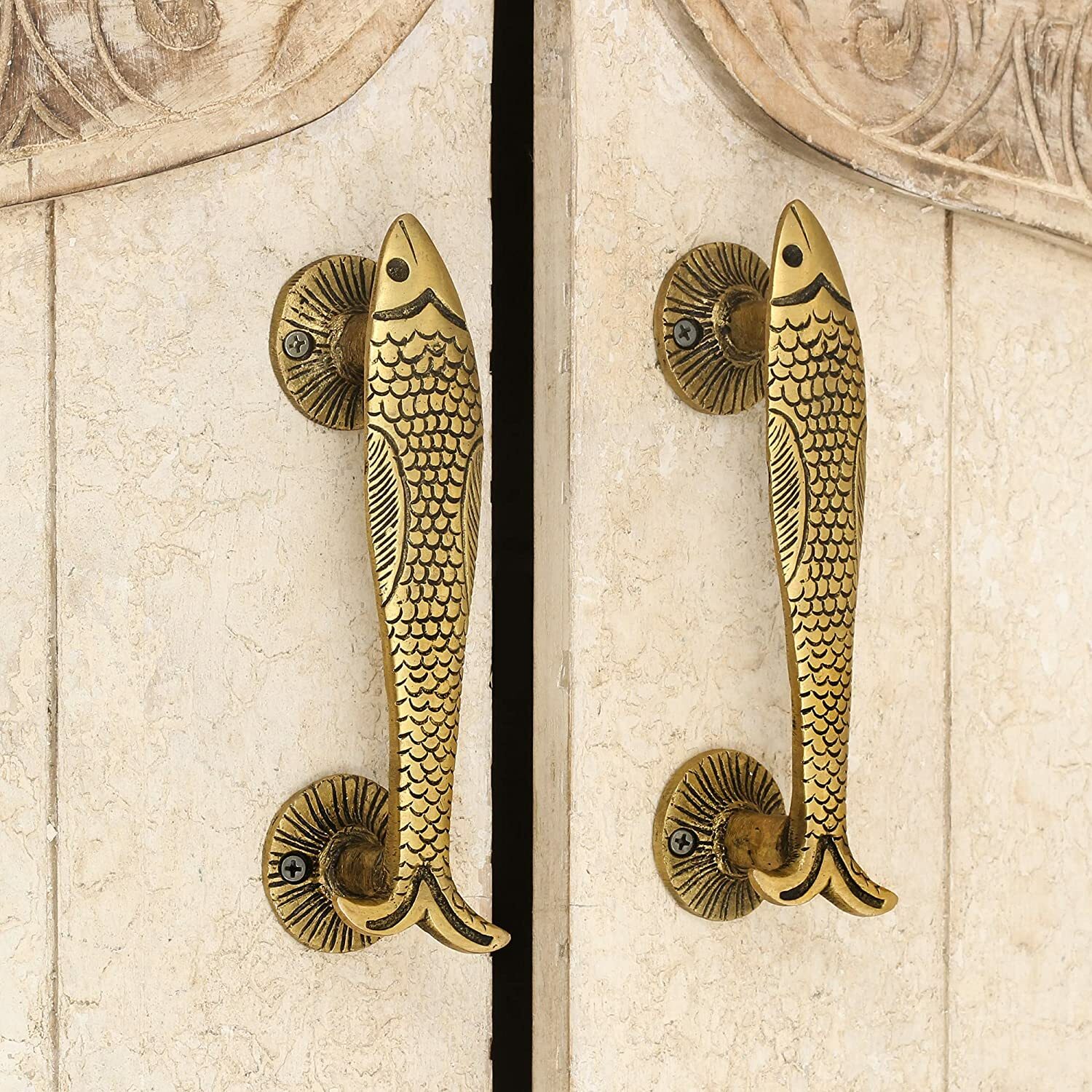 New Rare Handmade Brass Fish Door Handles Pulls 1 Piece | eBay