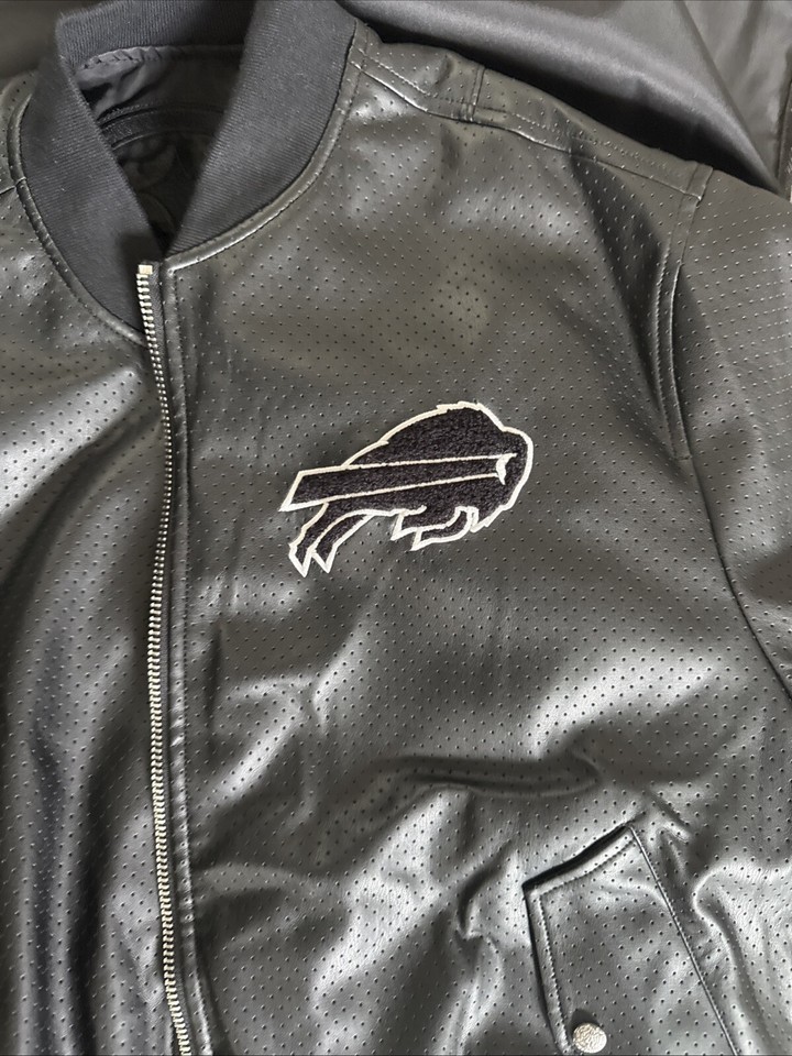 Jeff Hamilton / Buffalo Bills NFL Bomber Leather Jacket Size L ...