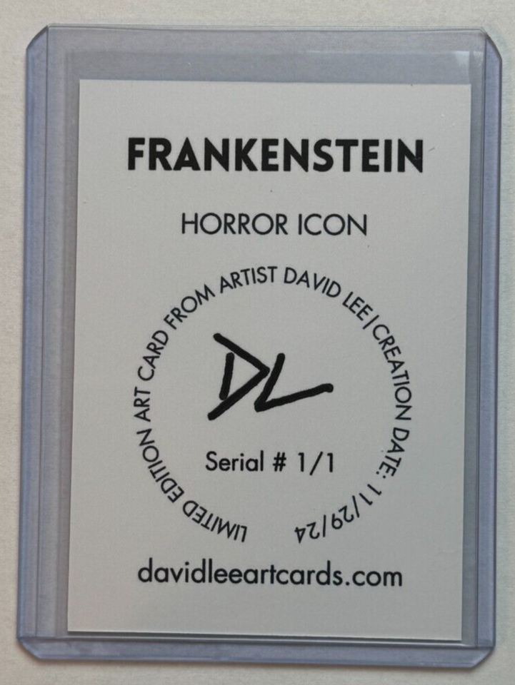 Frankenstein Limited Edition Artist Signed "Horror Icon" Refractor Card ...