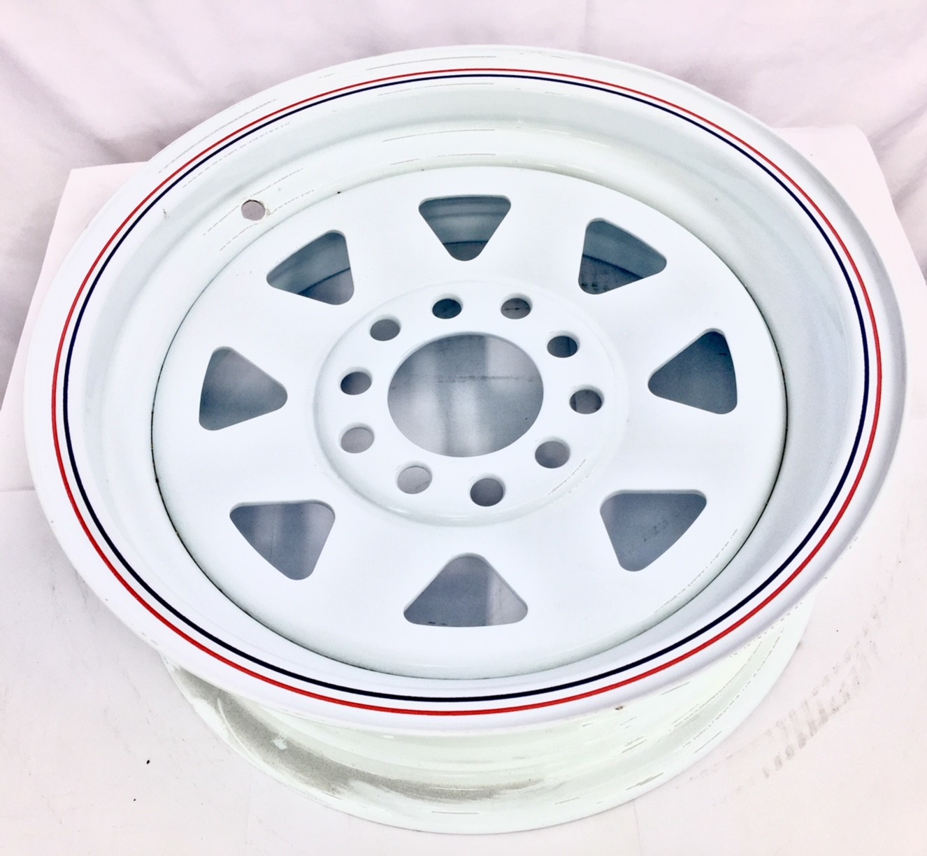 One 13x4.5" WHITE SUNRAYSIA Wheel FORD&HT MUTI Stud Pattern.FREE ...
