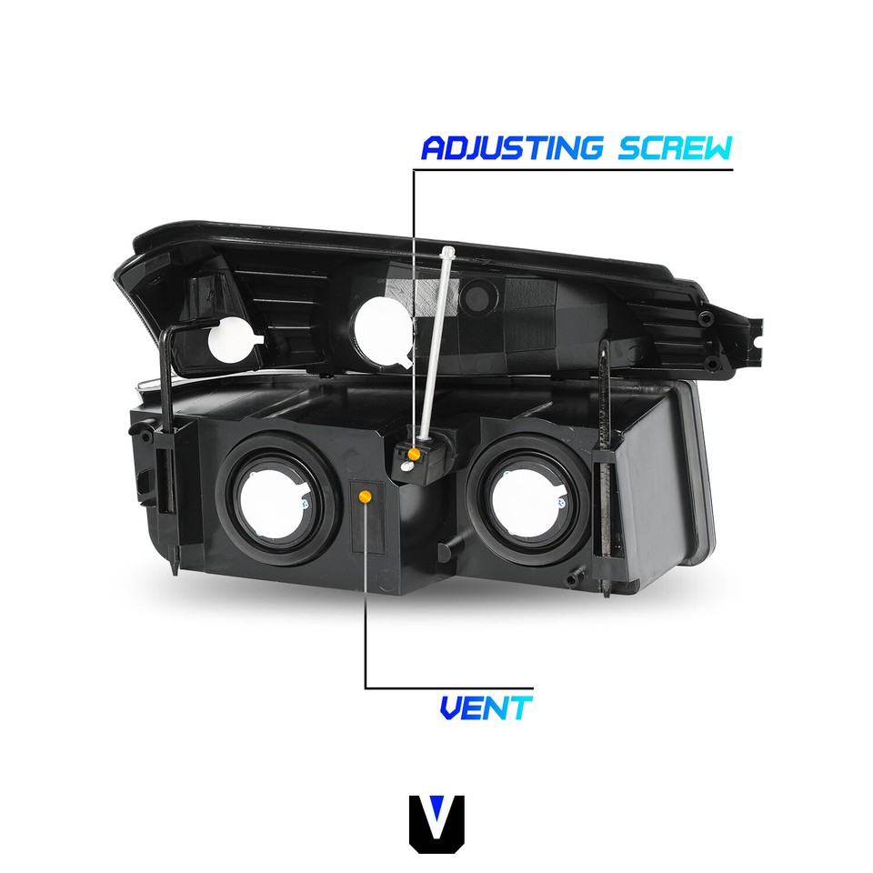 Headlights For 2002-2006 Black Housing Chevy Avalanche Body Cladding ...
