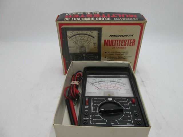 Micronta Multitester Multimeter Cat No 22-203a 27 Ranges for sale ...