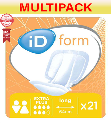 iD Expert Form Extra Plus - Size 2 - Incontinence Pads - 4 Packs of 21 ...