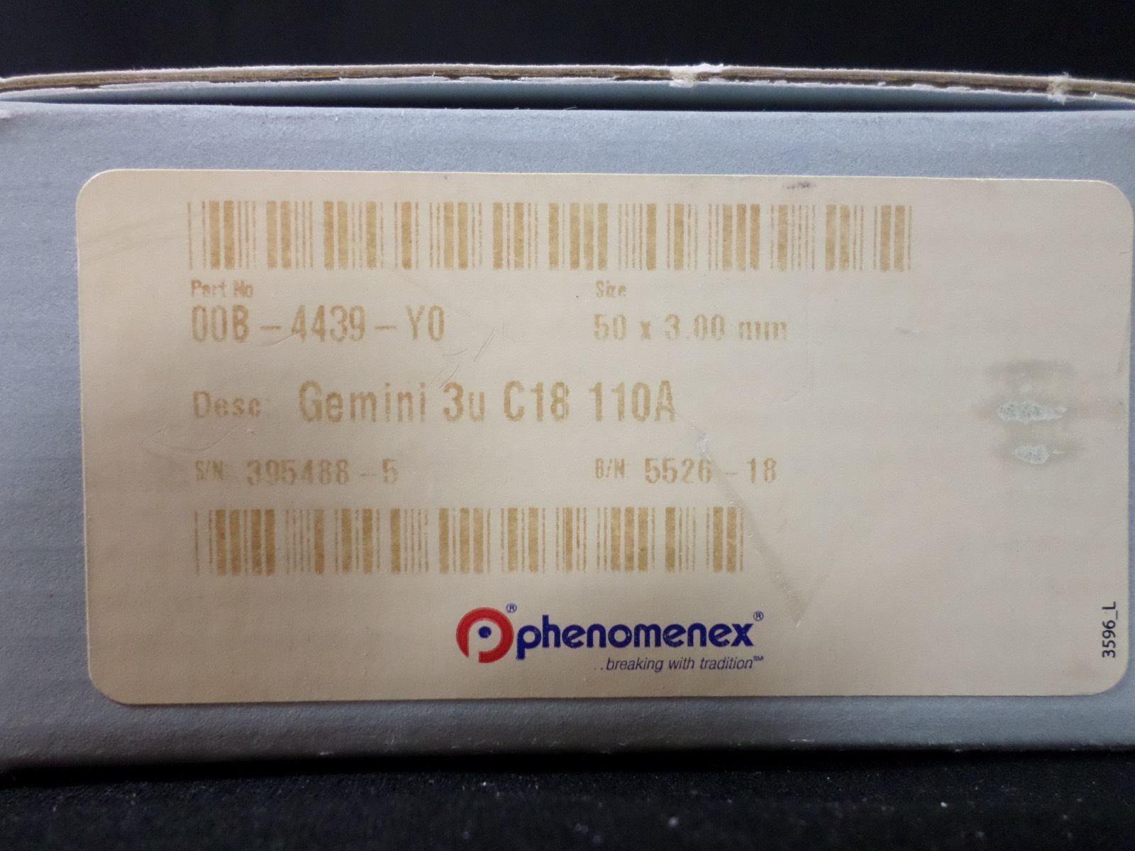 PHENOMENEX Gemini 50 x 3mm 3μm C18 110Å HPLC Column 00B-4439-Y0 | eBay