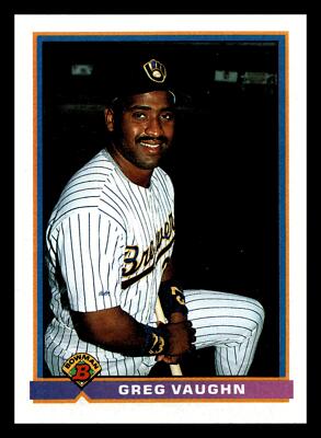 Greg Vaughn 1991 Bowman #33a Milwaukee Brewers NM-MINT | eBay
