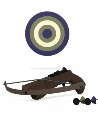 Studio Mercantile Crossbow Archery Bow Arrow Rubber Tip Darts Set, 4 ...