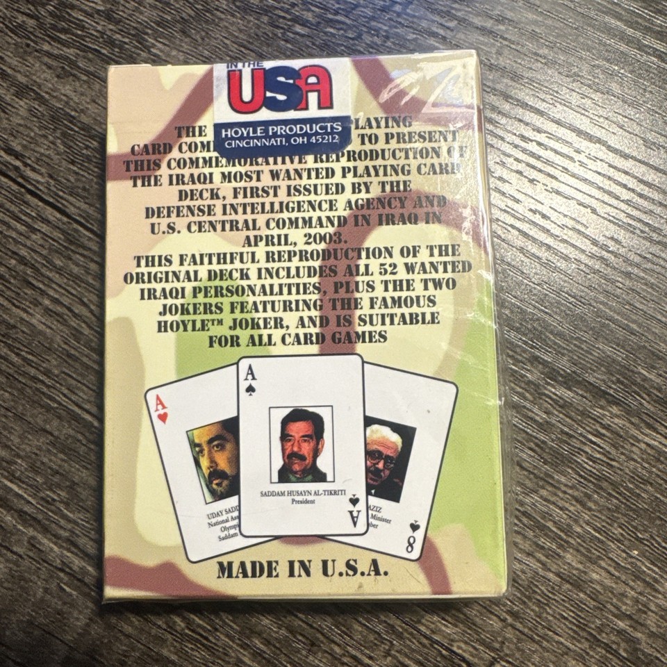 2003 Iraqi Most Wanted Playing Cards Military Iraq - Sealed! New! Made ...
