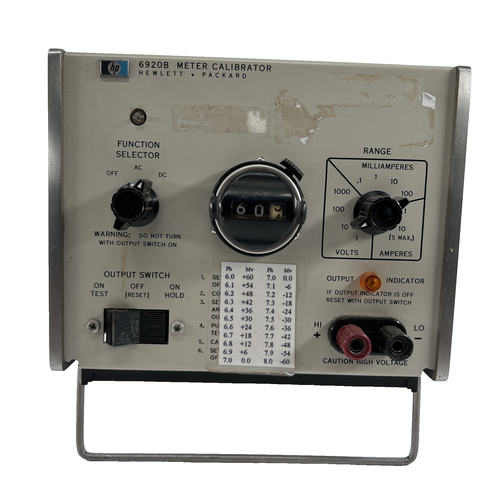 Hewlett Packard HP 6920B Meter Calibrator Functional Condition Not ...