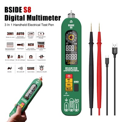 3In1 Digital Multimeter Electrical Test Pen Voltage Tester Non-Contact ...